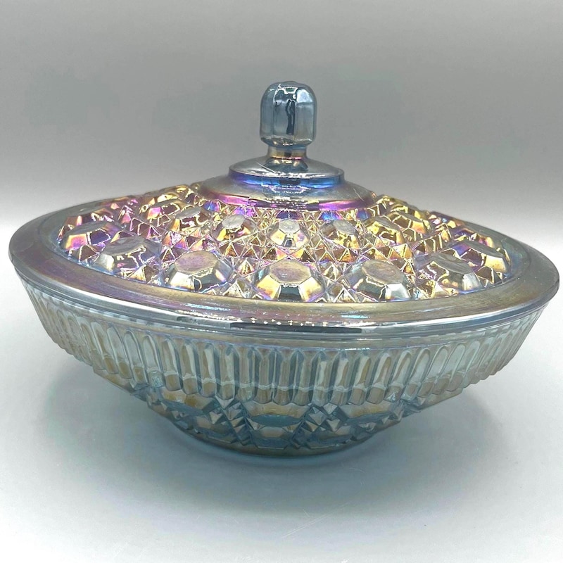 Carnival Glass Candy Dish - Etsy