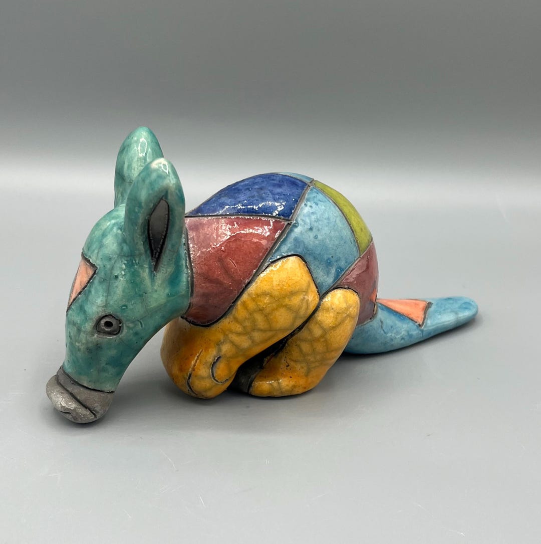 Fenix Raku Aardvark Sculpture Pottery Figurine Handmade Glazed South ...