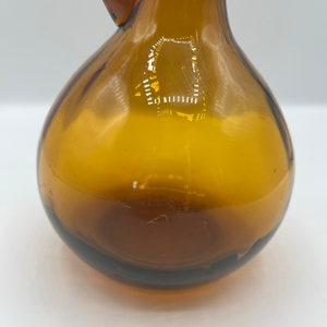 Amber Glass Bulb Base Pitcher With Applied Handle - Etsy