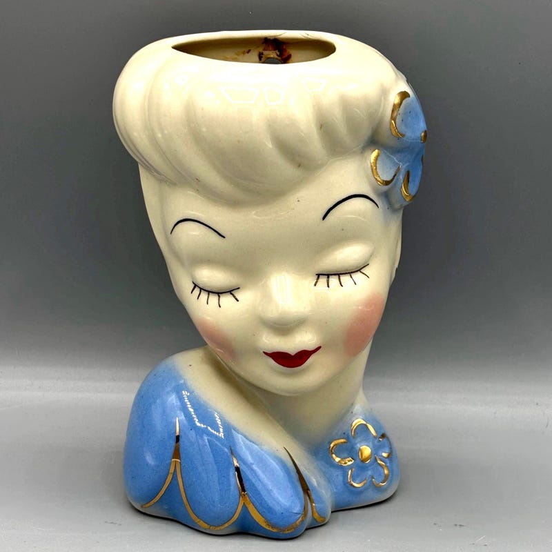 Victorian Lady Head Planter - Etsy