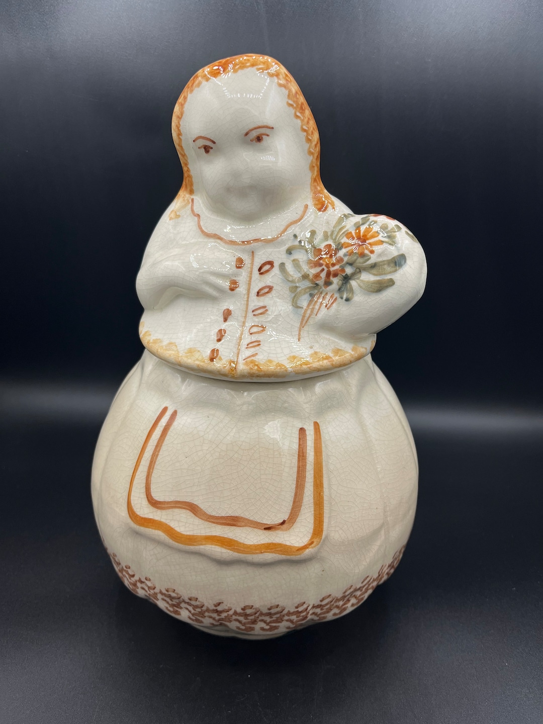 1940’s Woman Cookie Jar Ceramic Hand Painted - Etsy