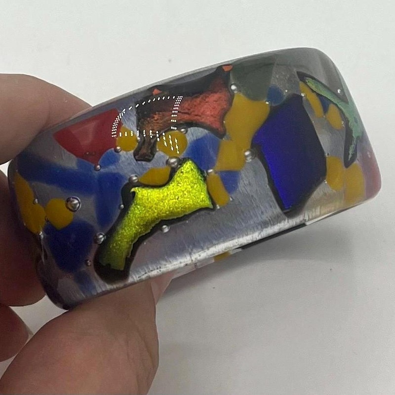 Cuff Bracelet Fused Glass - Etsy