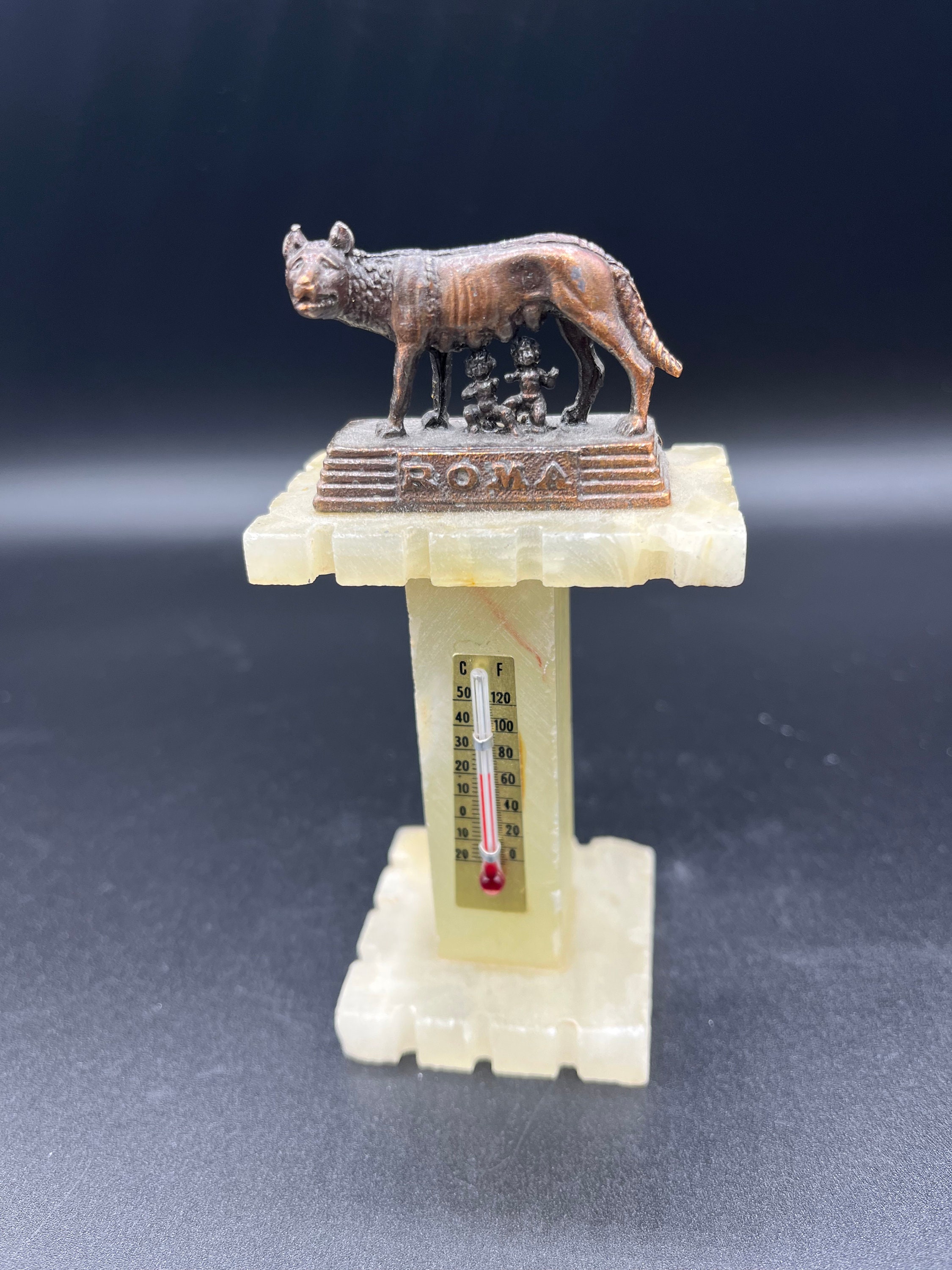 Vintage Italy Romulus and Remus Souvenir Stone Pillar - Etsy
