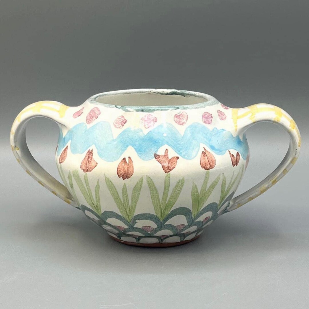 Vintage Mackenzie Childs Hand Painted King Ferry Open Sugar Bowl - Etsy