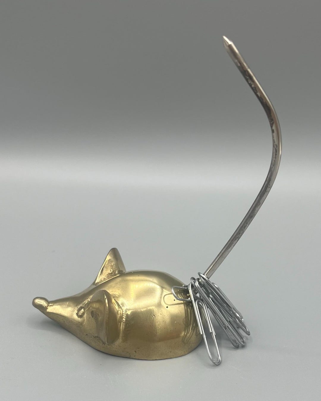 Vintage Brass Mouse Ring Holder Paper Clip Receipt Holder - Etsy