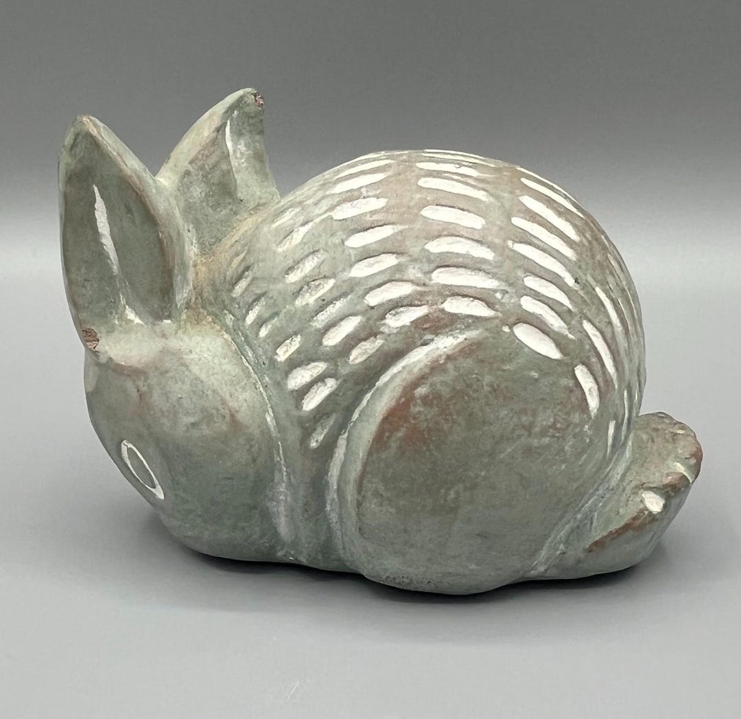 Vintage Isabel Bloom Bunny Concrete Sculpture 1986 John Bloom Signed ...