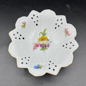 Vintage Weimar Floral Reticulated Porcelain Dish Bowl Germany - Etsy