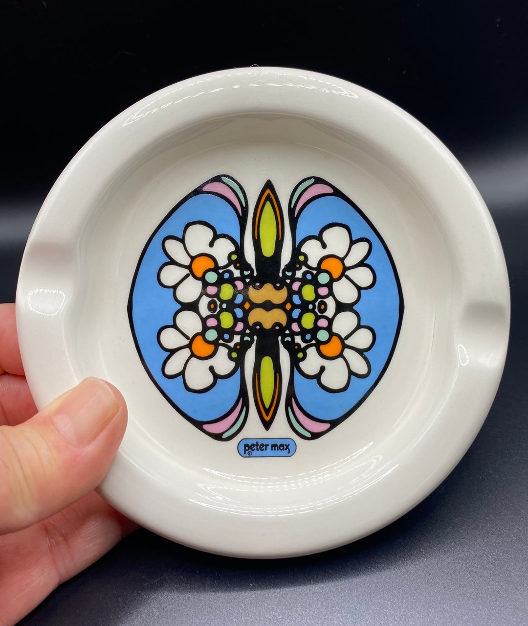 Mid Century 1960s Peter Max Groovy Butterfly Ashtray Iroquois China - Etsy