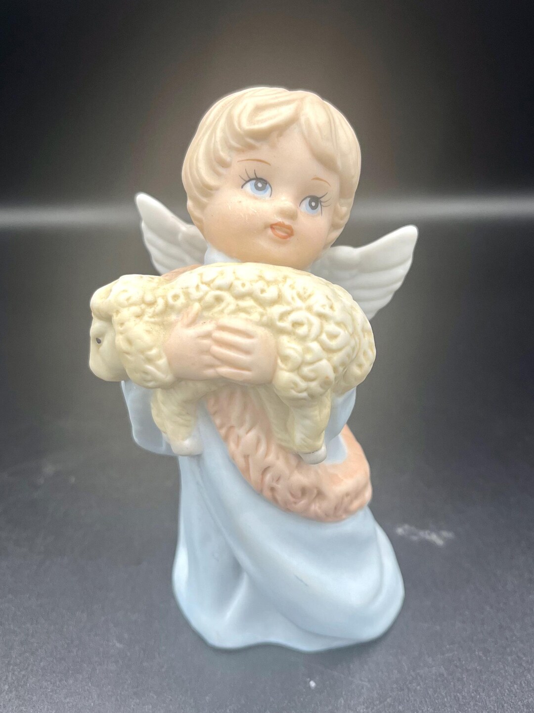 Lefton the Christopher Collection Angel Holding Lamb Figurine - Etsy