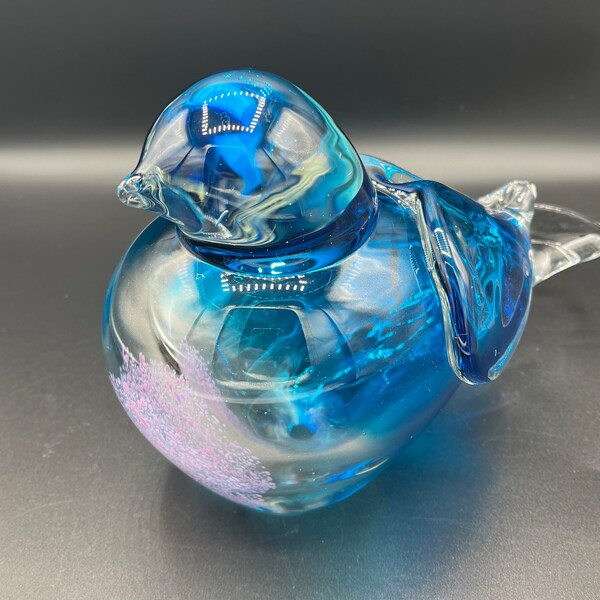 Blue Glass Bird - Etsy