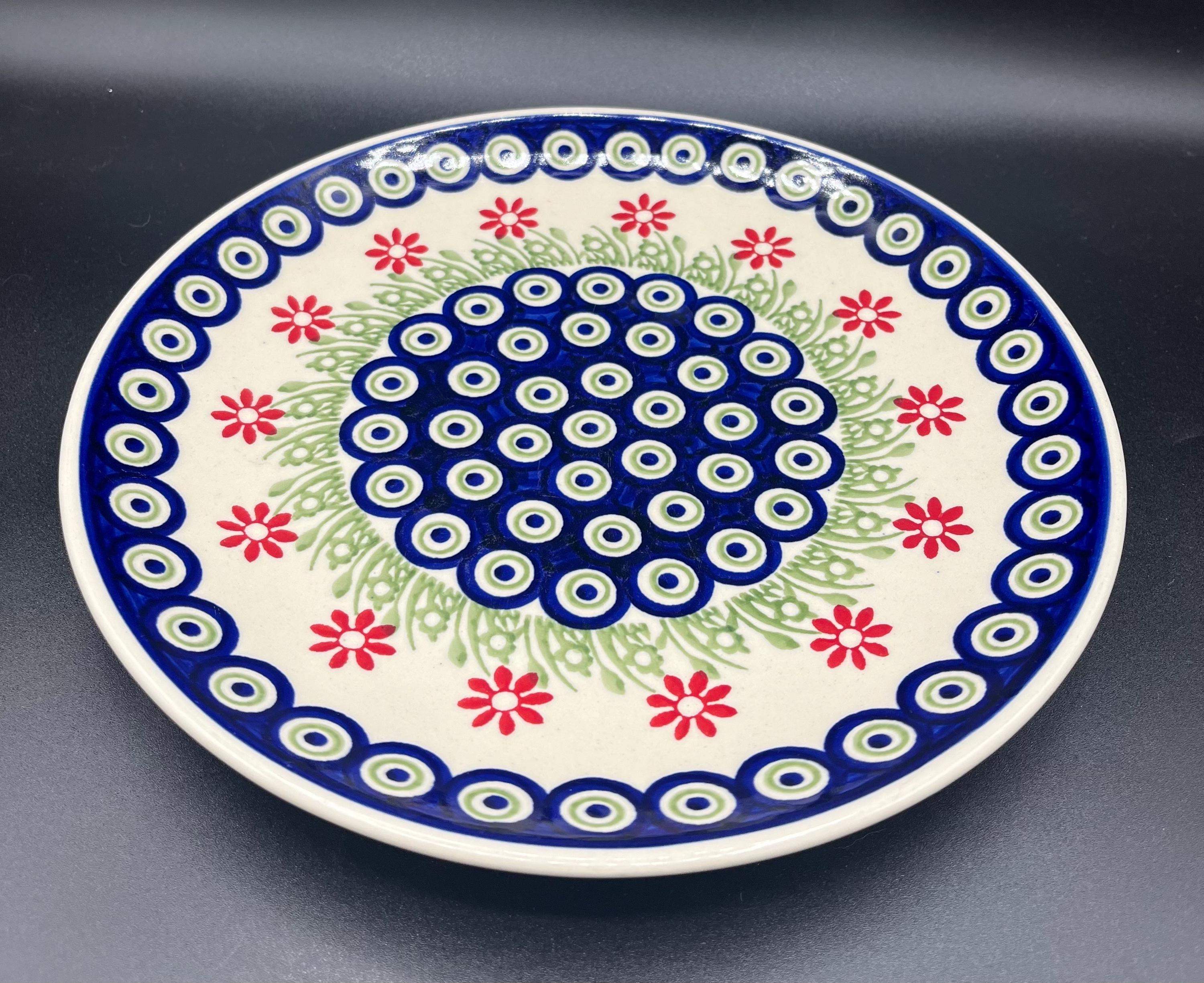 Boleslawiec Polish Peacock Dinner Plate Made in Poland - Etsy