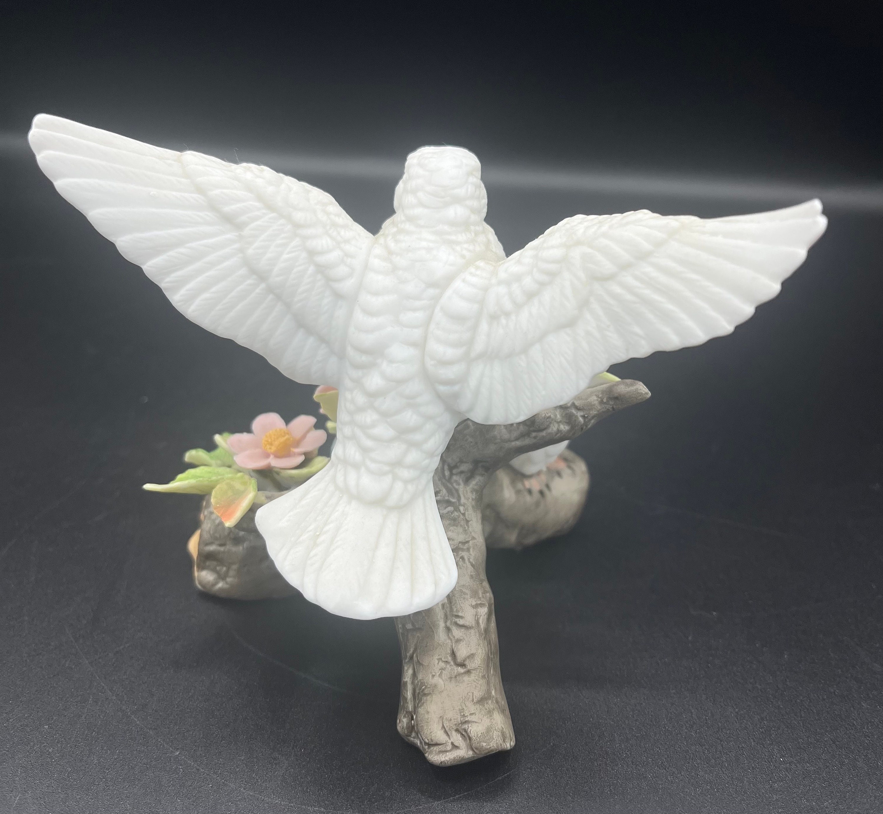 Vintage Porcelain Lefton Doves on a Branch Figurine 1991 - Etsy