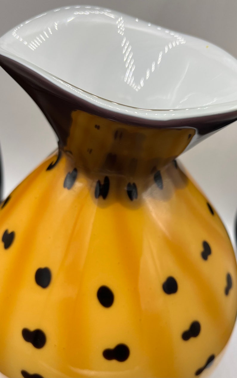 Hand Blown Viz Glass Art Glass Vase Gold and Purple - Etsy