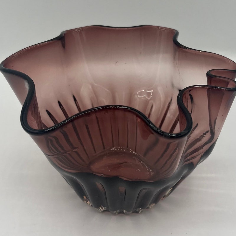 Purple Glass Candy Dish - Etsy