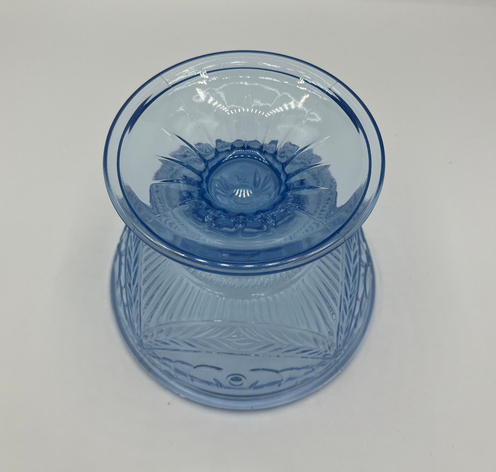 Dusty Blue Egg Shaped Pressed Glass Candy Dish With Dome Lid - Etsy