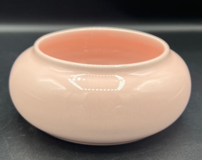 Pink Round Ceramic Low Planter, Spring Decor, Bright Indoor Flower Pot ...
