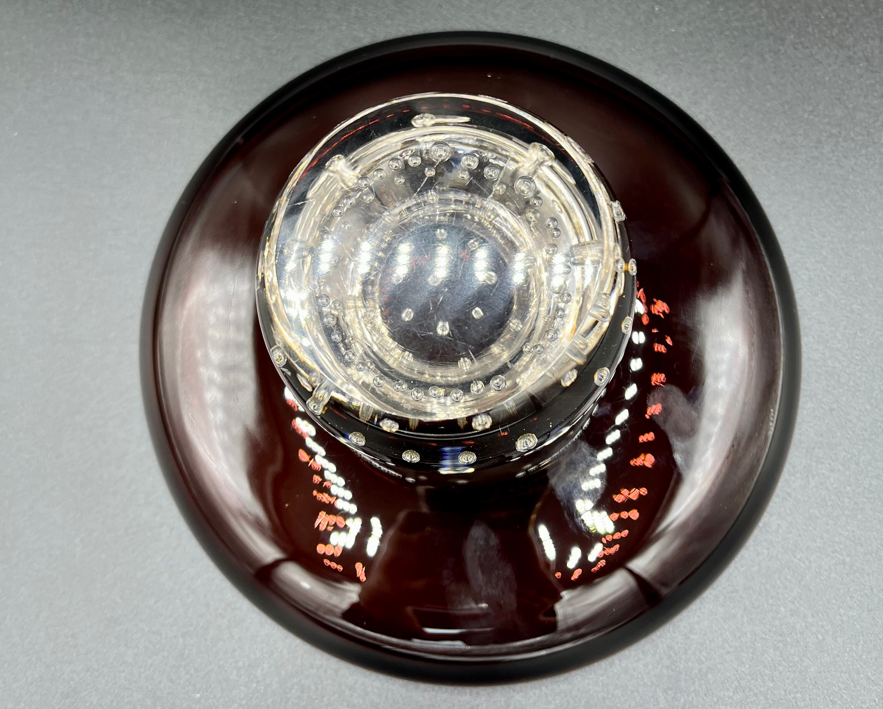 Erickson Art Glass Compote Paperweight Base With Controlled Bubbles - Etsy