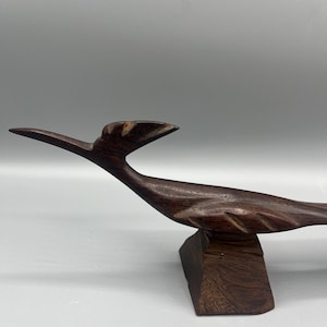 Vintage Wooden Roadrunner Bird Carving Figurine - Etsy