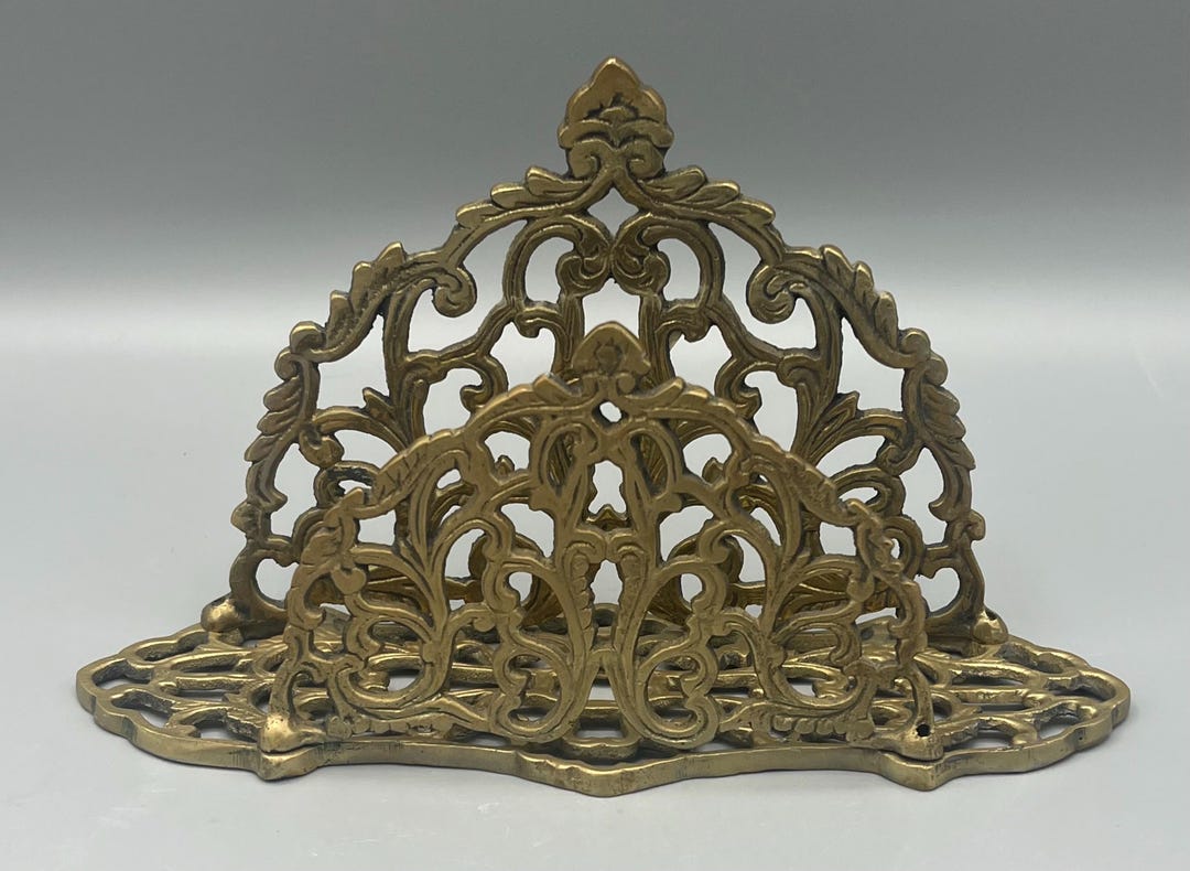 Brass Intricate Filigree Letter Organizer Art Nouveau Style Vintage - Etsy
