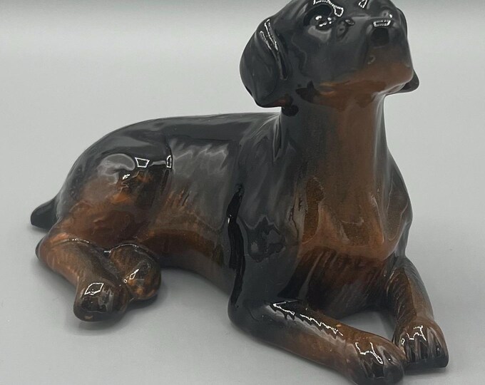 Black Labrador Retriever Ceramic Dog Figurin - Etsy