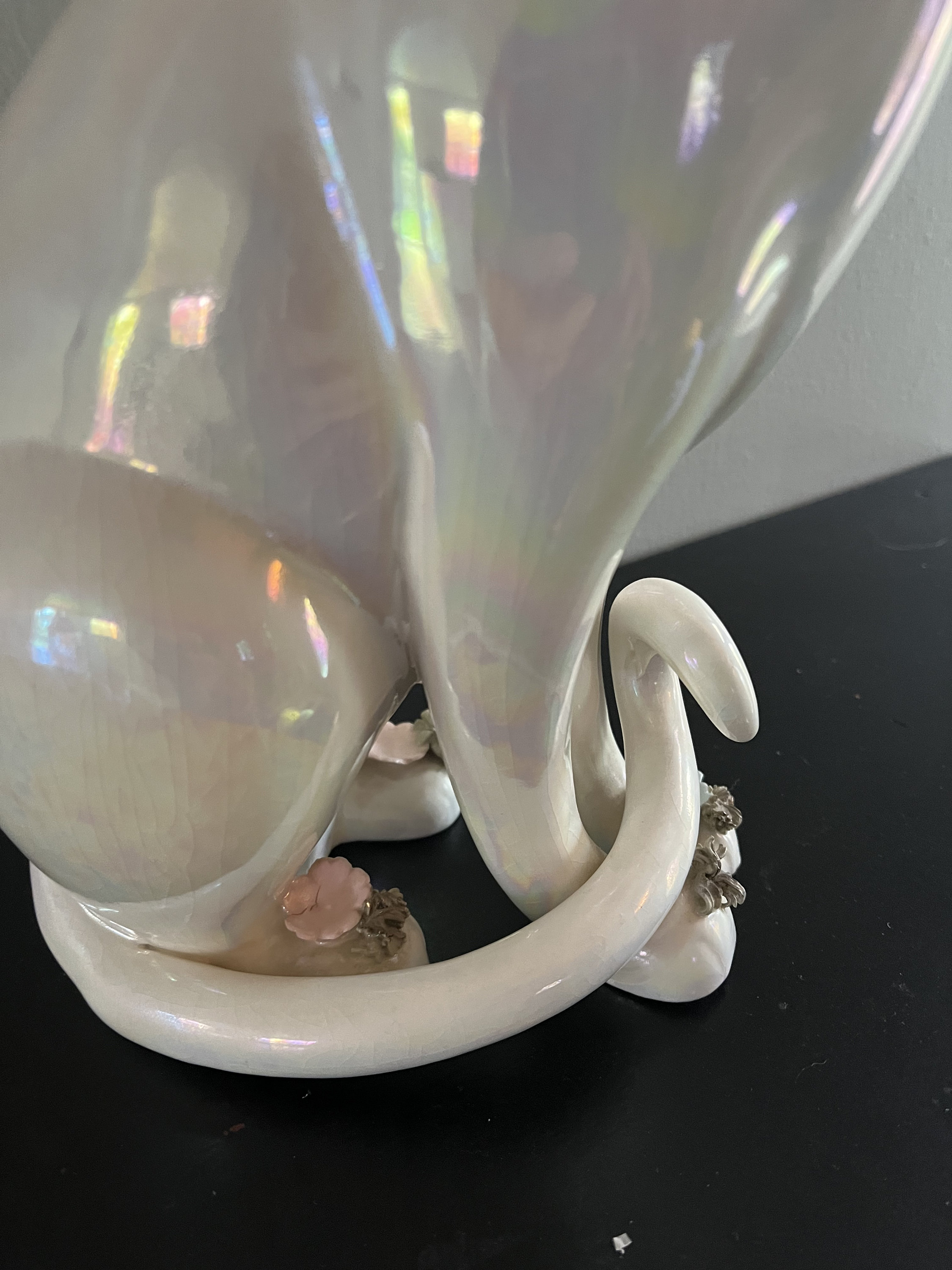 Gorgeous RARE Large 18 Lefton Iridescent Cat Figurine - Etsy