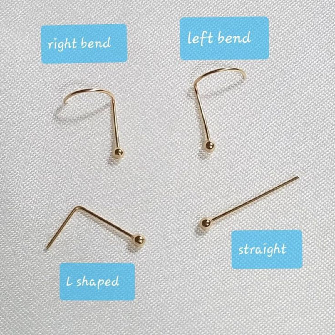 20G Ball Nose Ring, Indian Nose Screw, Tiny Nose Ring, Sterling Silver ...