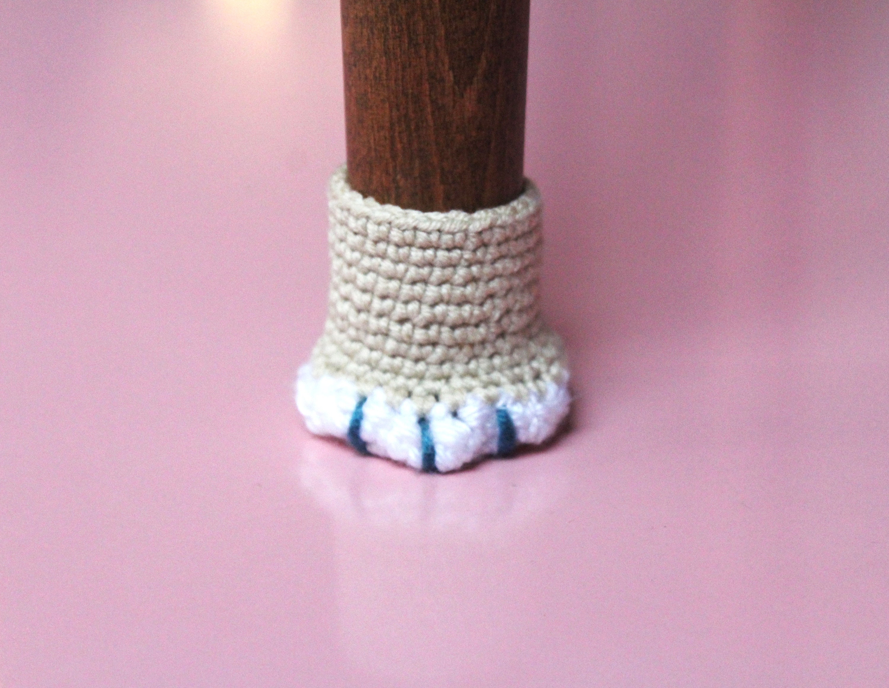 Chair Socks, Set of 4, Kitty Paw Chair Sock, Crochet Chair Leg Pad ...