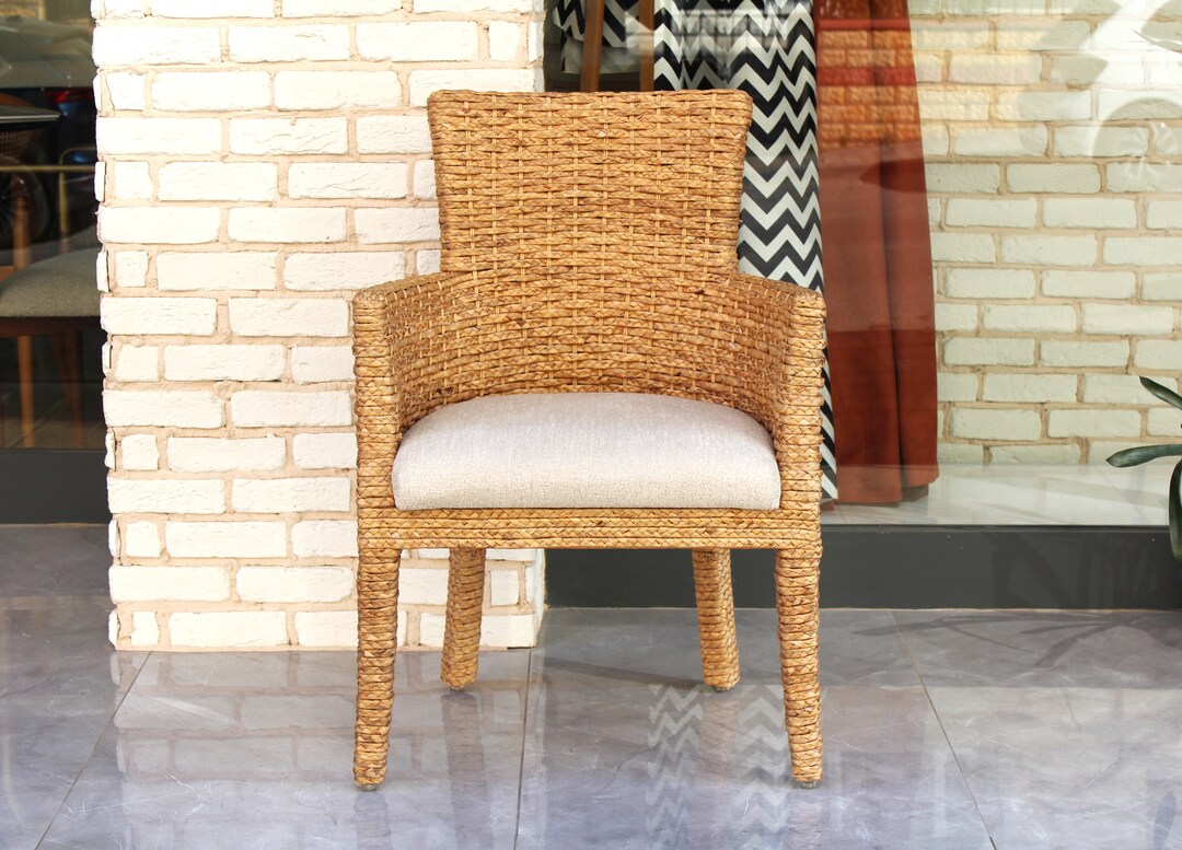 Natural Wicker Chair, Rattan Chair, Outdoor Patio Furniture, Boho ...