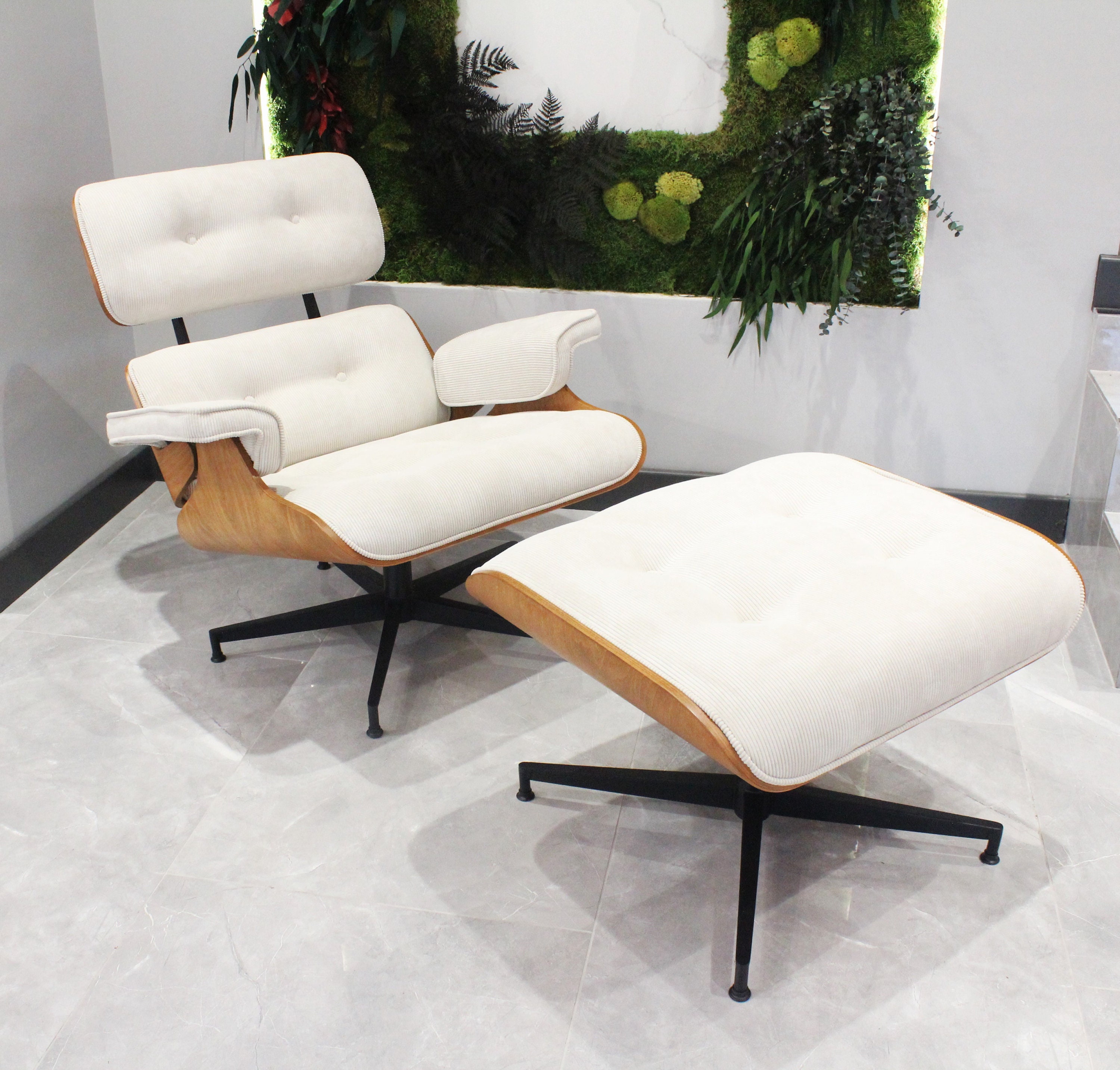 Custom Color Classic Chaise Lounge Chair With Foot Rest Modesto, Eames ...