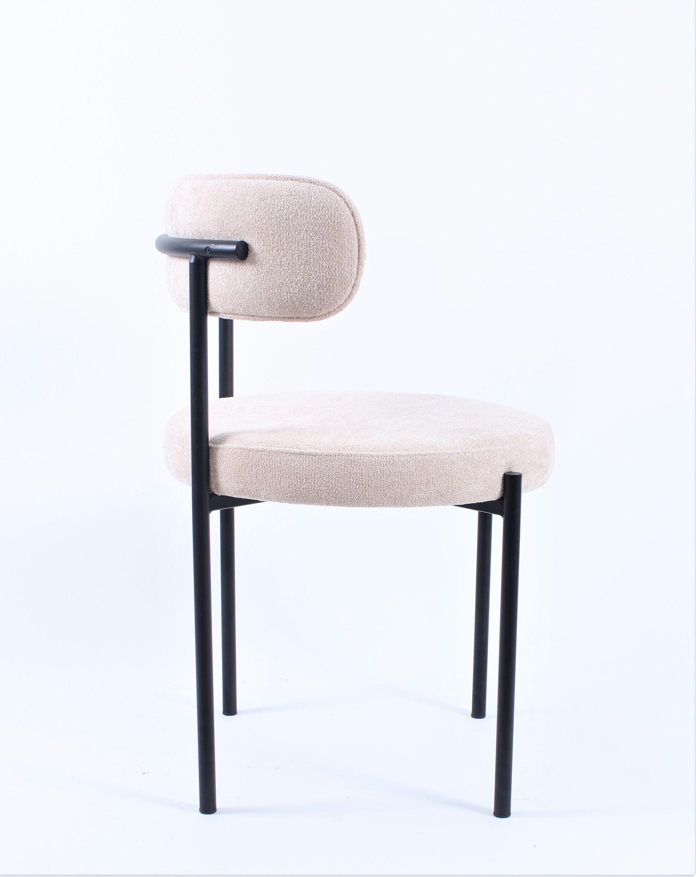 Handmade Metal Arm Chair: Modern Bouclé Dining or Living Room - Etsy