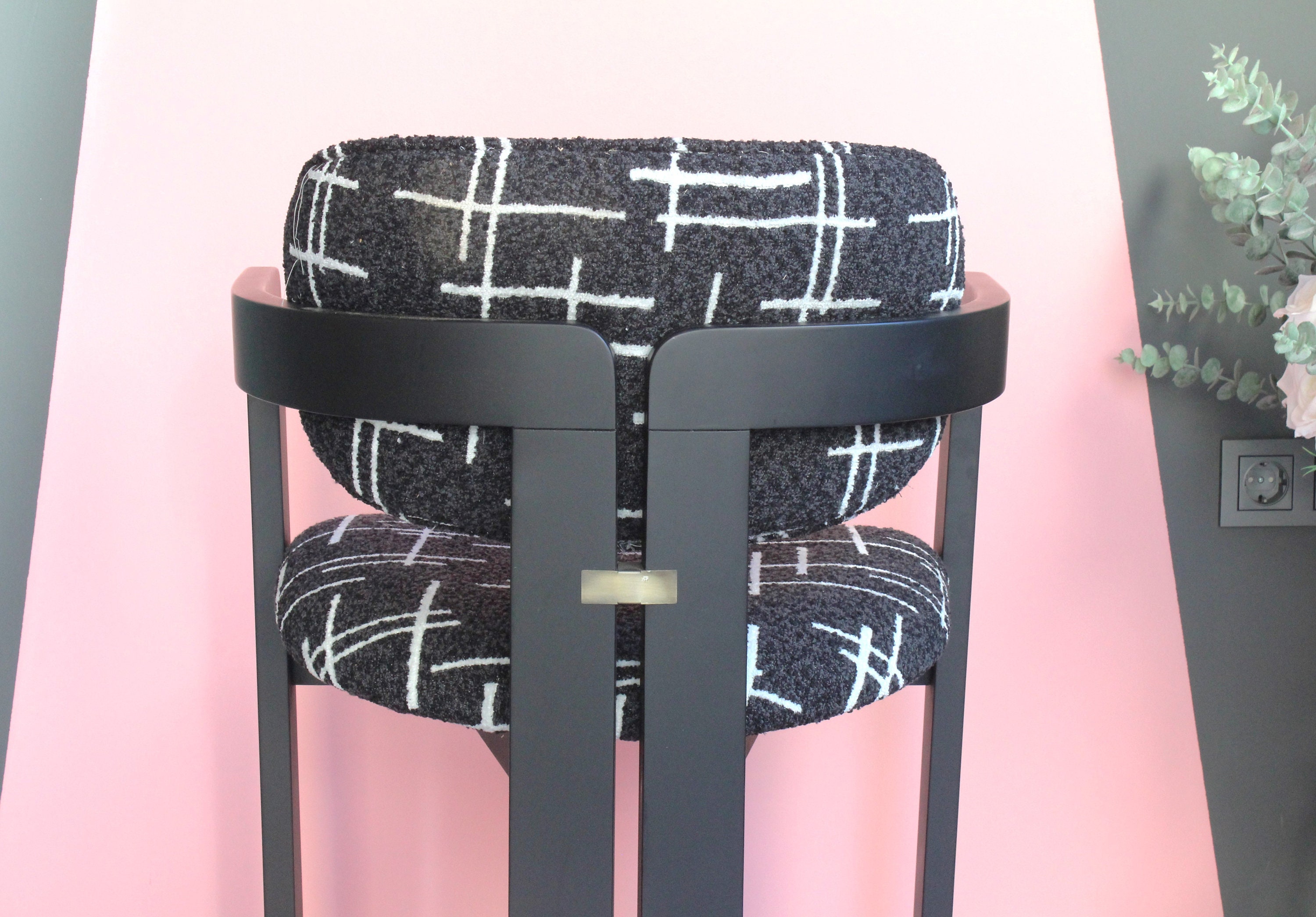 Modern Upholstered Dining Chairs, Completely Handmade, Boucle ...
