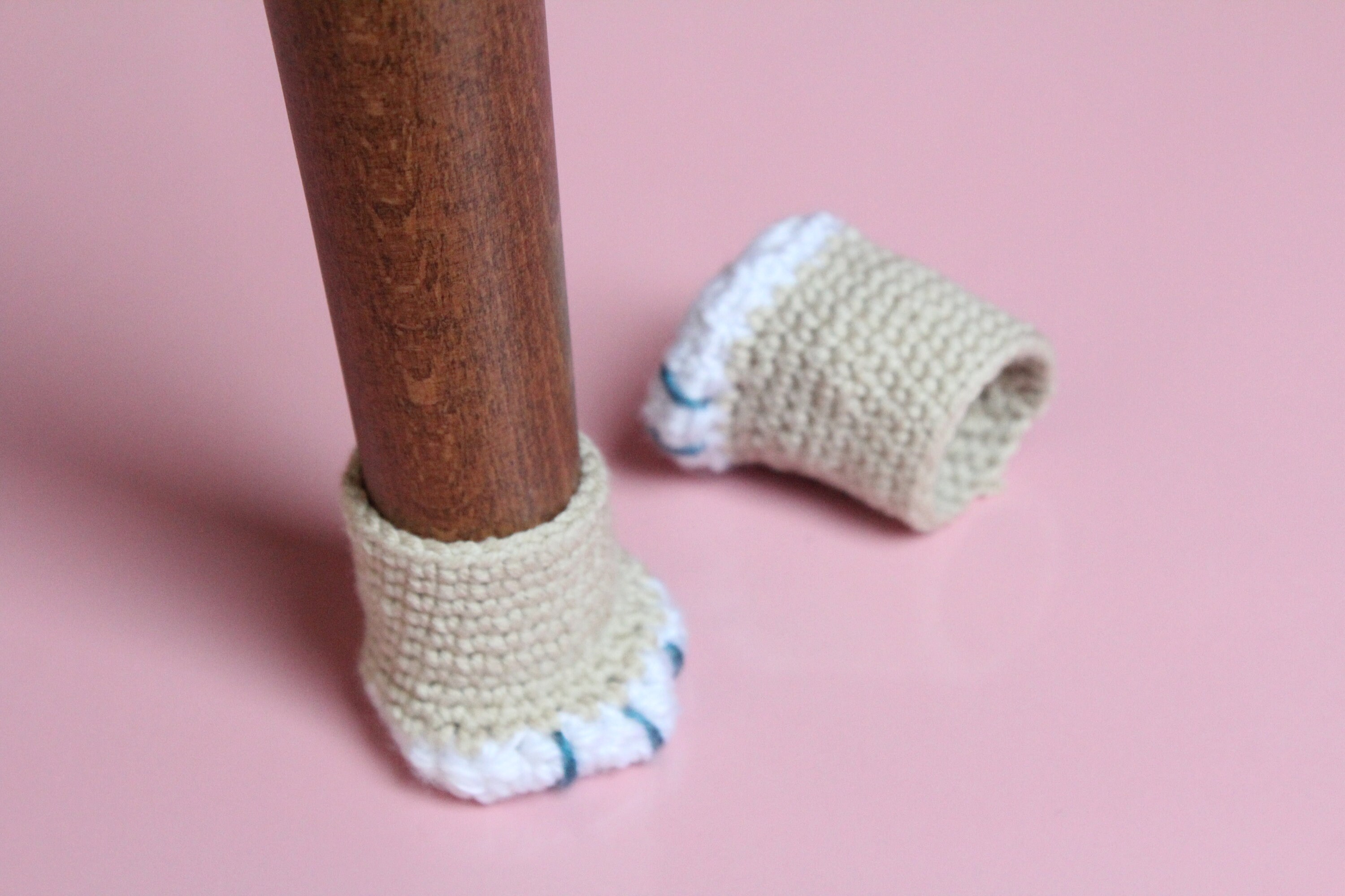 Chair Socks, Set of 4, Kitty Paw Chair Sock, Crochet Chair Leg Pad ...
