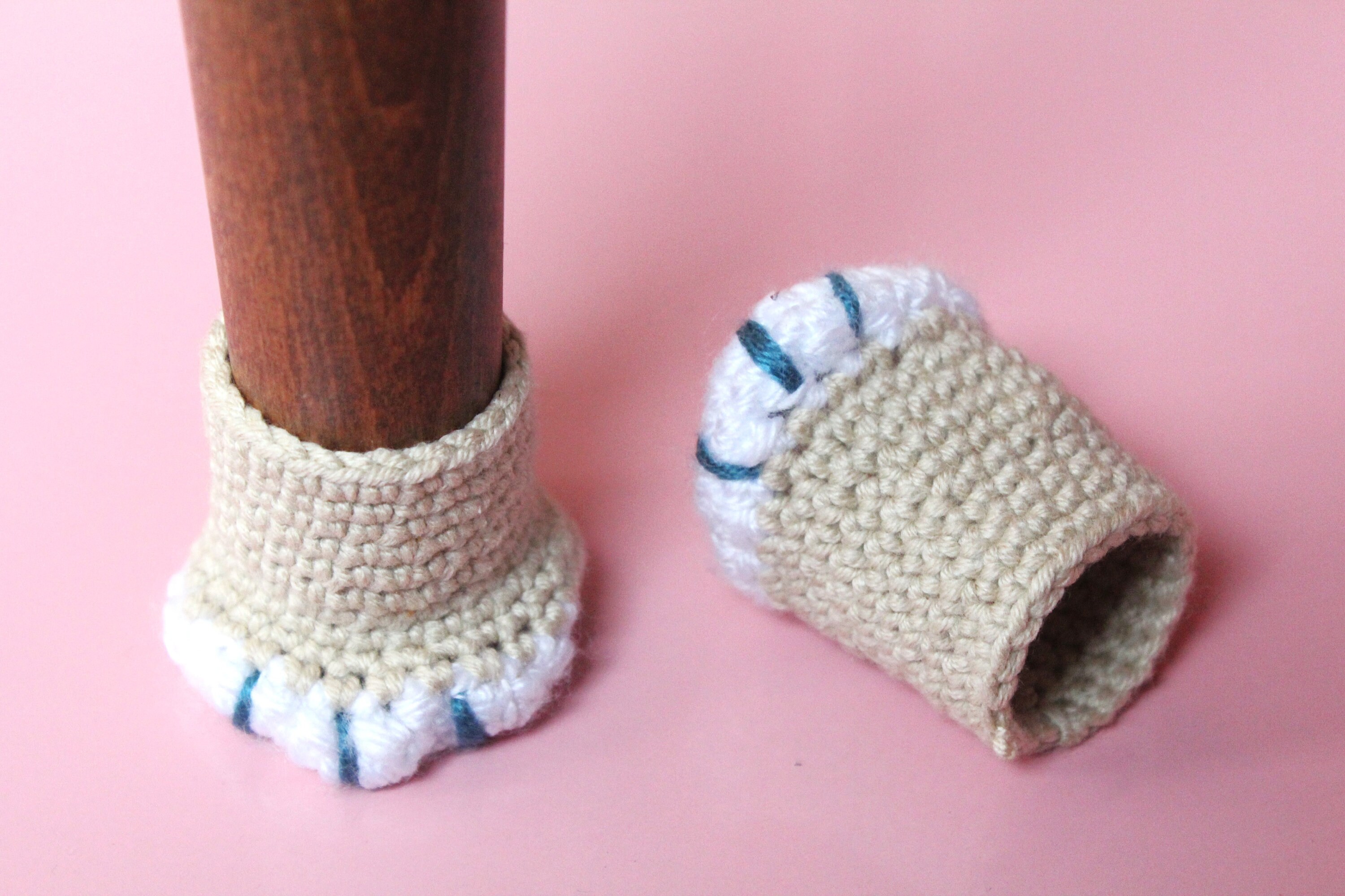 Chair Socks, Set of 4, Kitty Paw Chair Sock, Crochet Chair Leg Pad ...