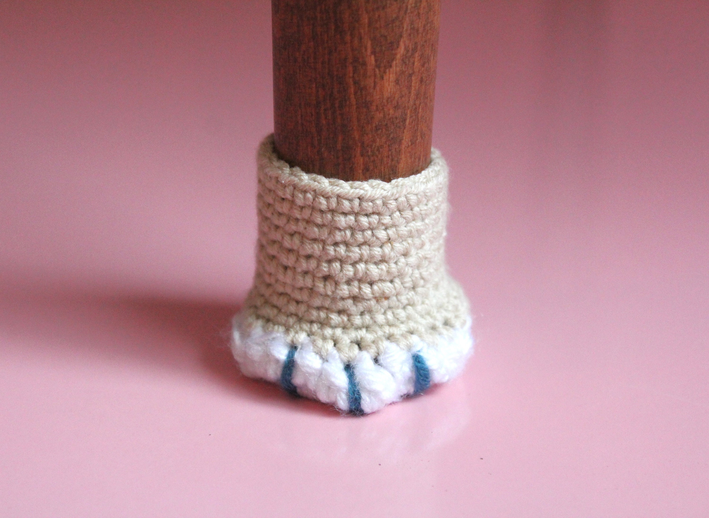 Chair Socks, Set of 4, Kitty Paw Chair Sock, Crochet Chair Leg Pad ...