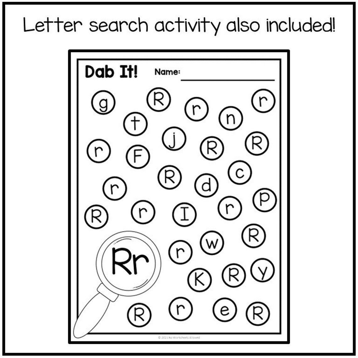 Bingo Dabber Alphabet Letters Printable Activity Reception - Etsy