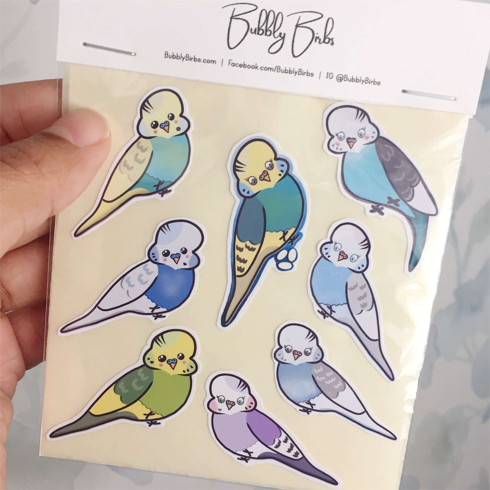 Cute Bird Stickers Handmade Birb Kawaii Budgies - Etsy