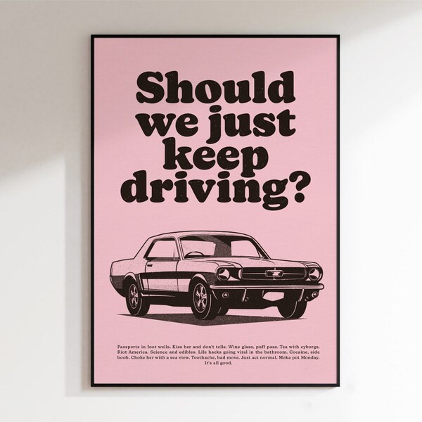 Keep Driving Harry Styles Art Print - Etsy UK