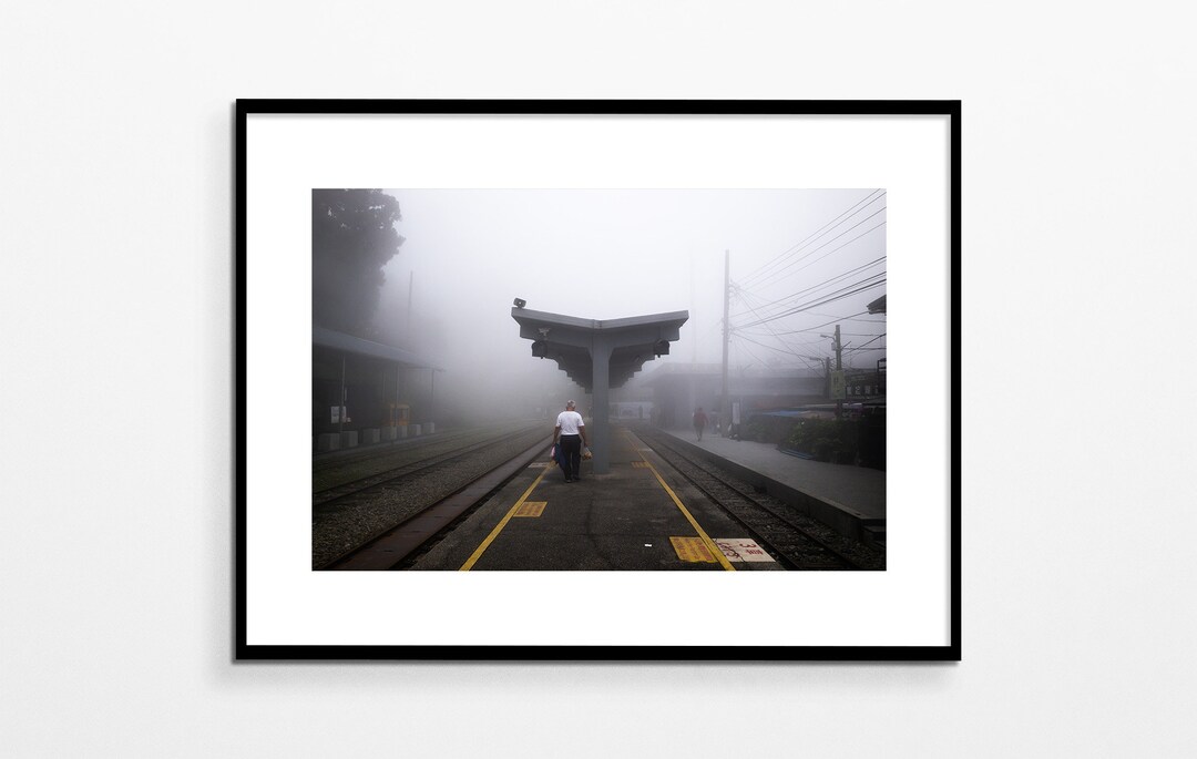 Photography Travel Station Mountain Fog Taiwan Decorative Art Print - Etsy