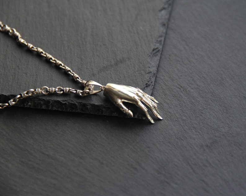 Articulate Human Hand Pendant / Men Woman Hands Necklace - Etsy