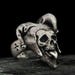 Jester Silver Skull Ring - Bold Statement Jewelry- Unique Gothic ...
