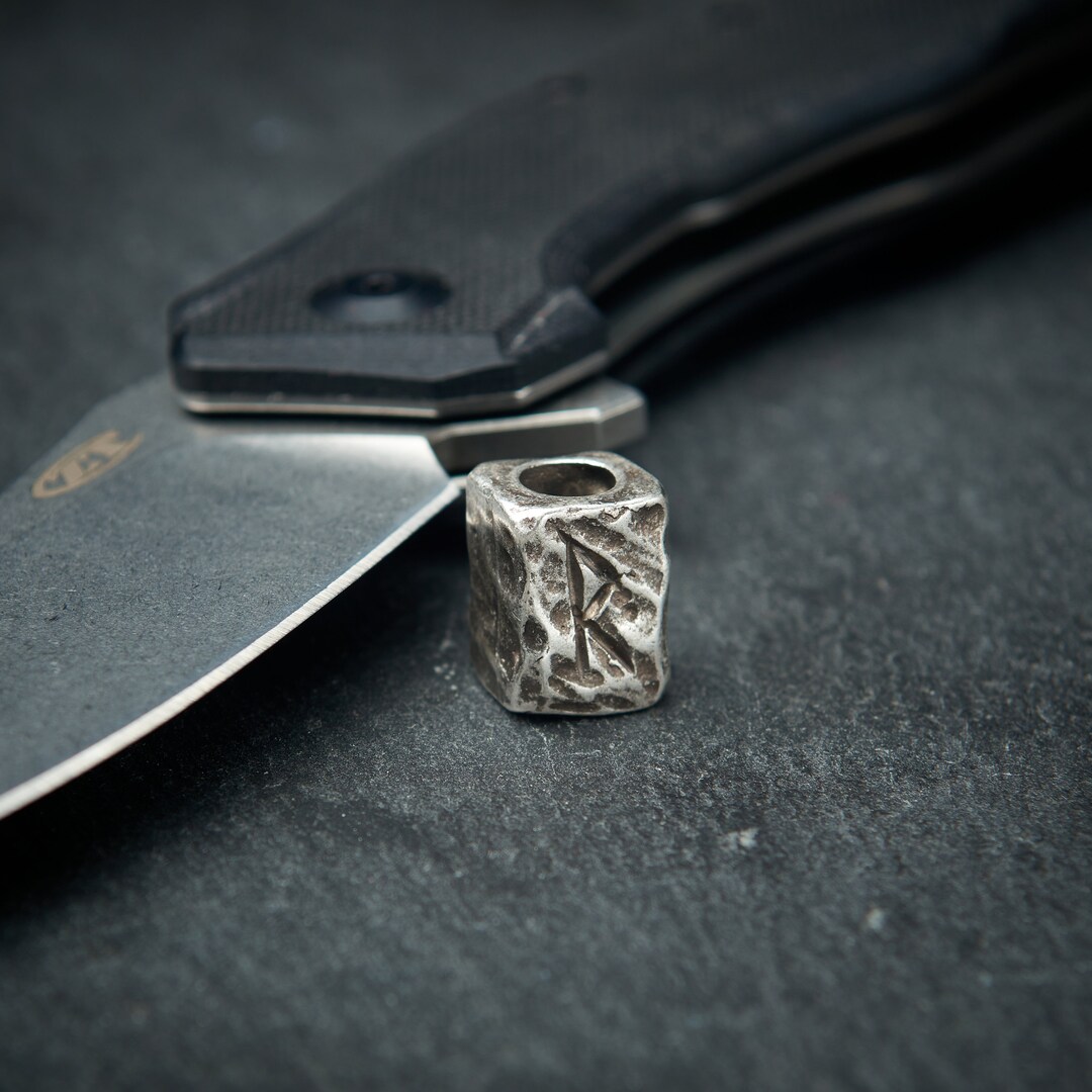 Raidho Rune Bead - Vikings Lanyard Paracord EDC Knife Hand Made Beads ...