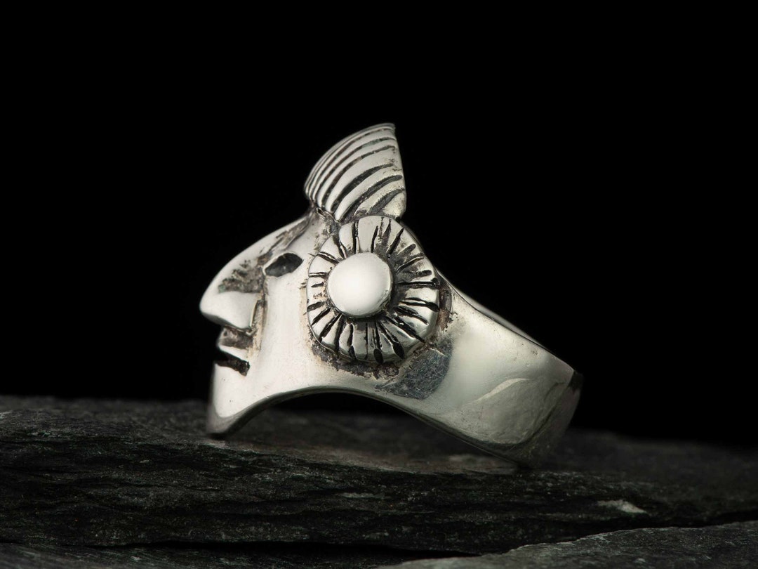 Incas Mask Silver Ring-mayans Aztec Art mens Mayans Silver - Etsy