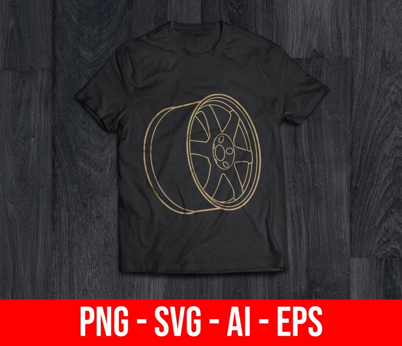 JDM Wheel Vector Volk Te37 Digital Download Png Svg Ai Eps Vector Cut ...