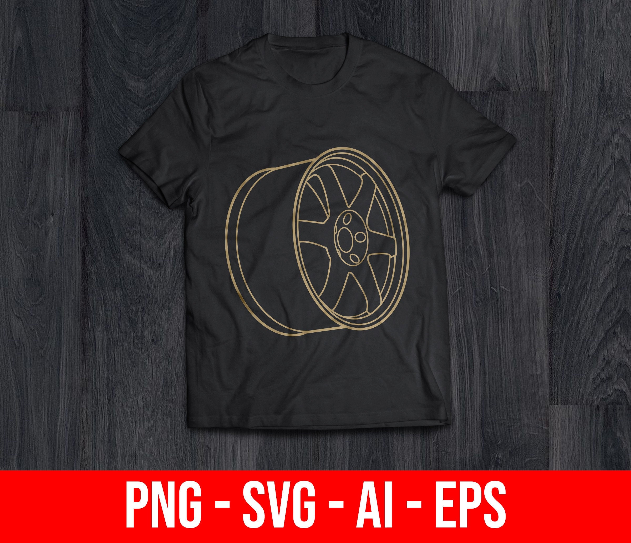 JDM Wheel Vector Volk Te37 Digital Download Png Svg Ai Eps Vector Cut ...