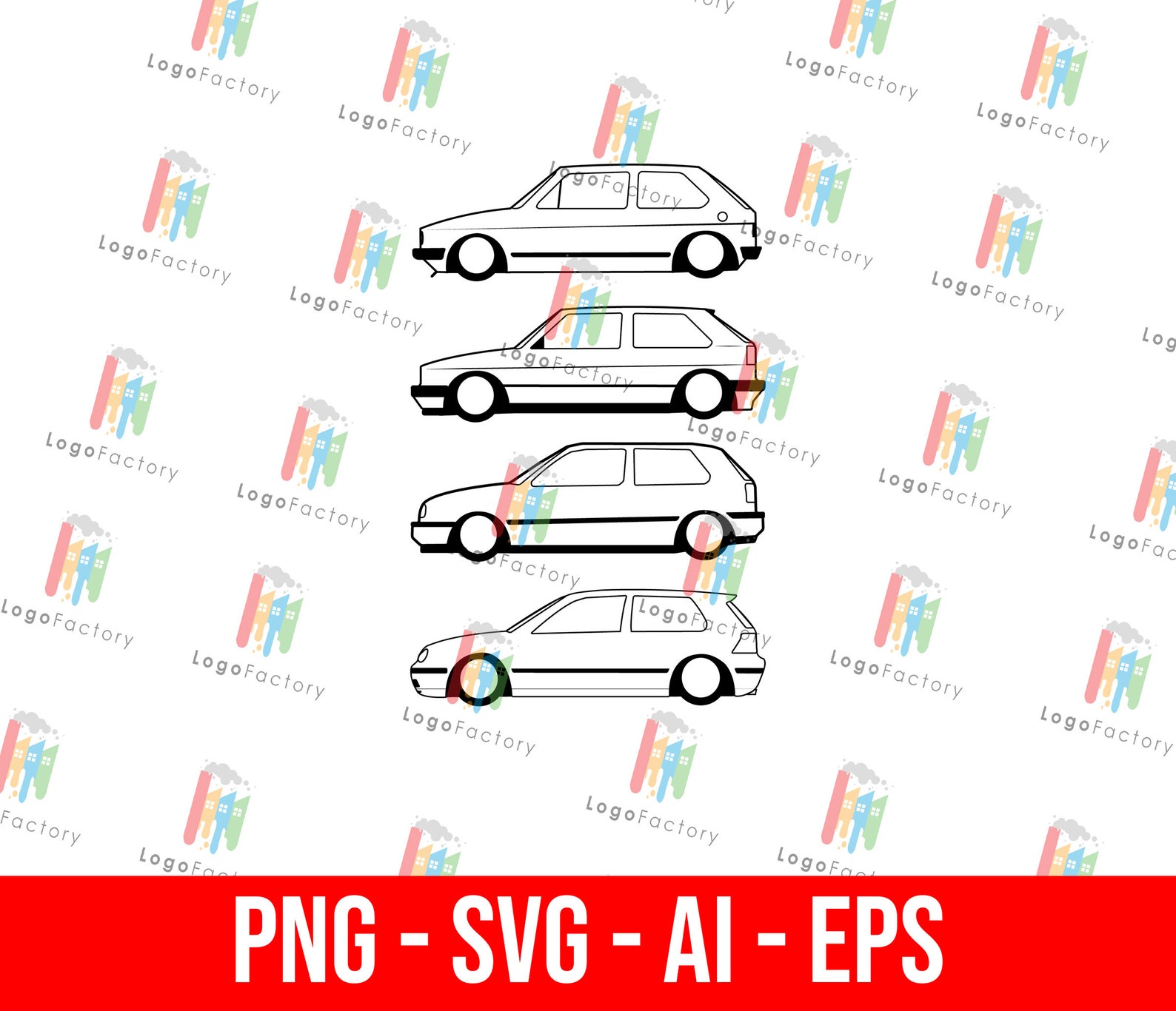 Volkswagen Golf GTI Evolution Vector GTI Digital Download Png Svg Ai ...