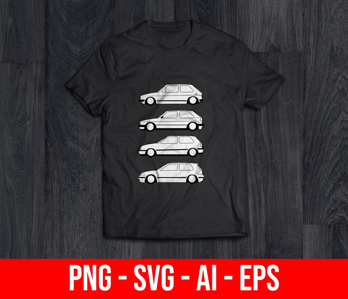Volkswagen Golf GTI Evolution Vector GTI Digital Download Png Svg Ai ...