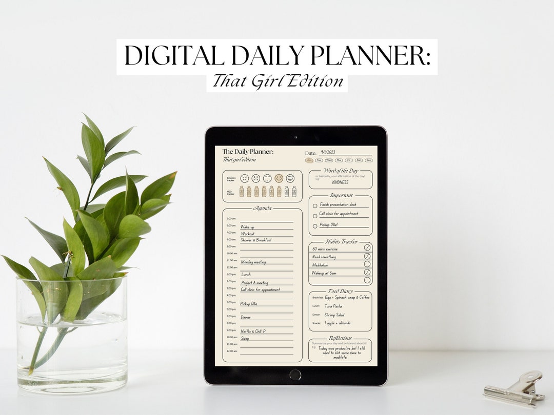 Digital & Printable UNDATED Daily Planner A5 Size: That Girl Edition - Etsy