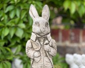 Garden Peter Rabbit Sculpture Stone Bunny Statue Concrete Hare - Etsy