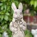 Garden Peter Rabbit Sculpture Stone Bunny Statue Concrete Hare Ornament ...