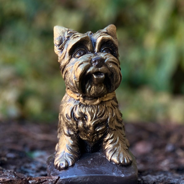 Yorkie Memorial Statue - Etsy